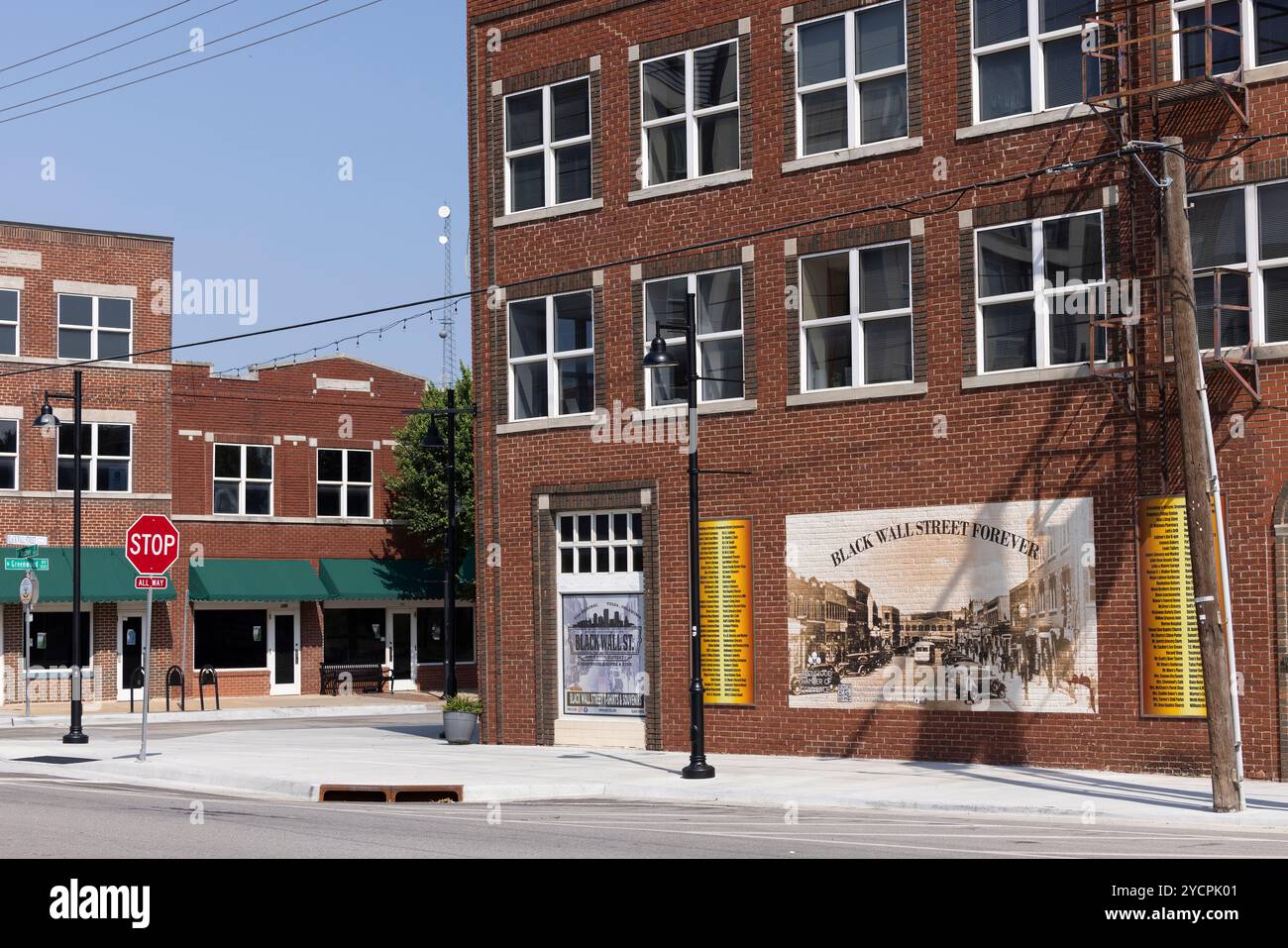 Tulsa, Oklahoma, USA - June 25, 2023: Afternoon sun shines on historic ...