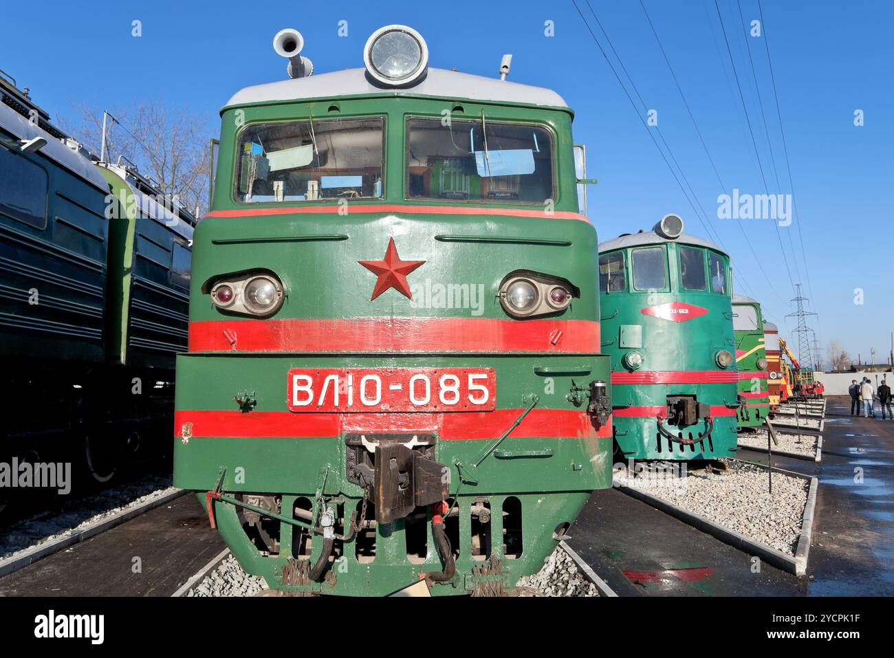 Trains at the Samara Railway Museum in sunny day Stock Photo - Alamy