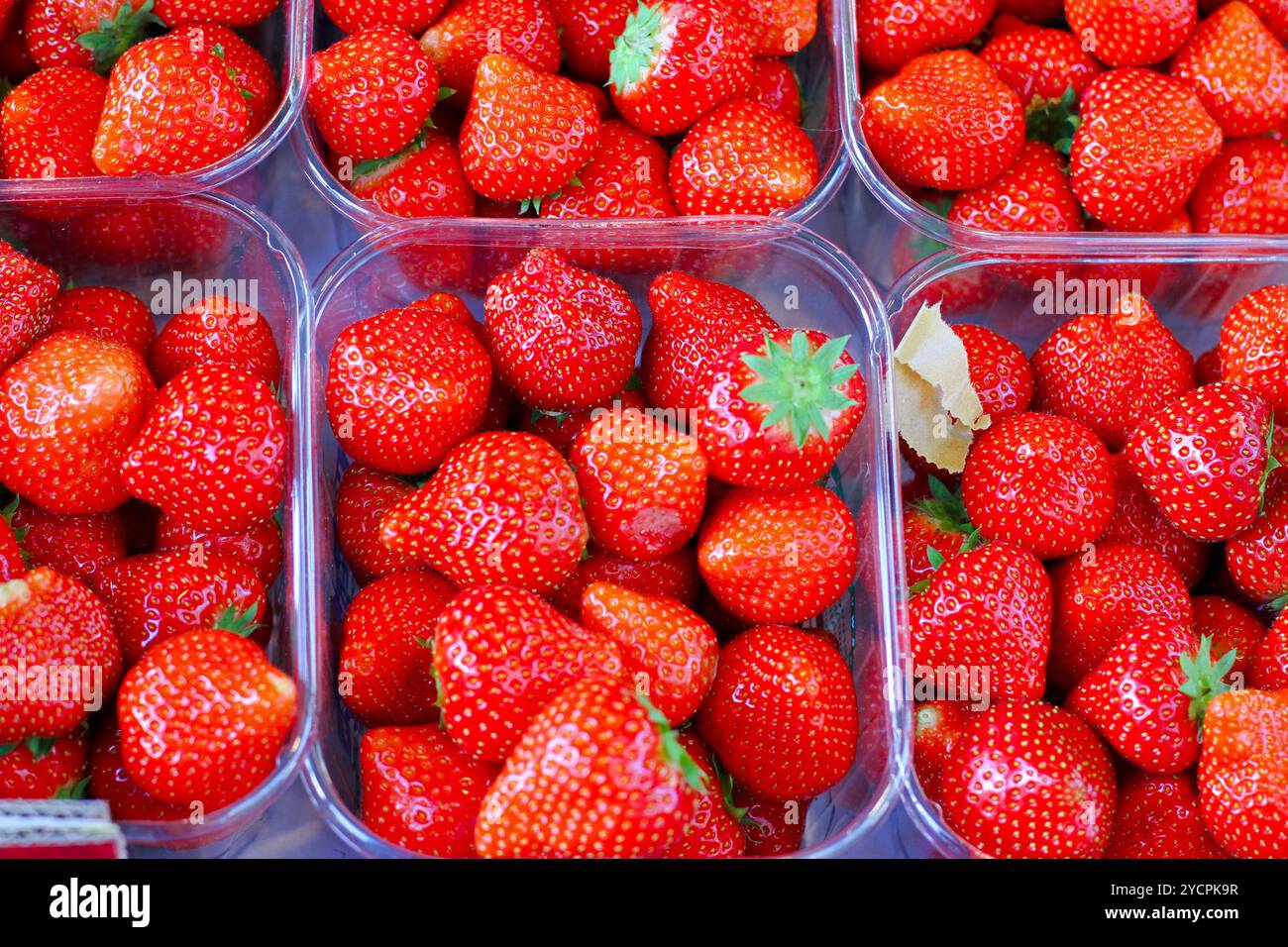 Plastic container fresh strawberries hi-res stock photography and ...