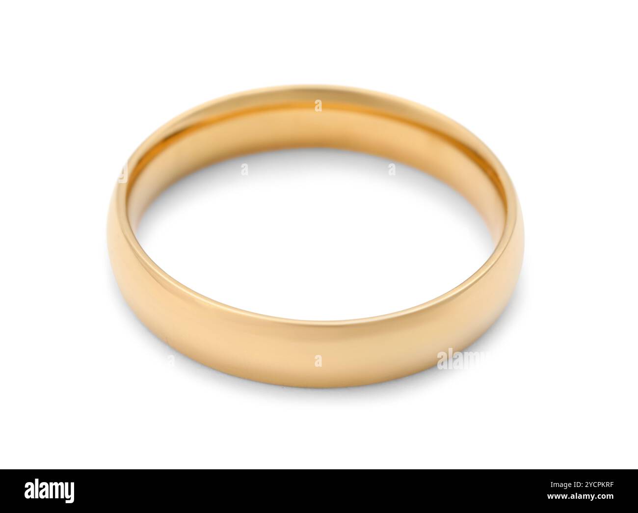 Beautiful golden wedding ring isolated on white Stock Photo - Alamy