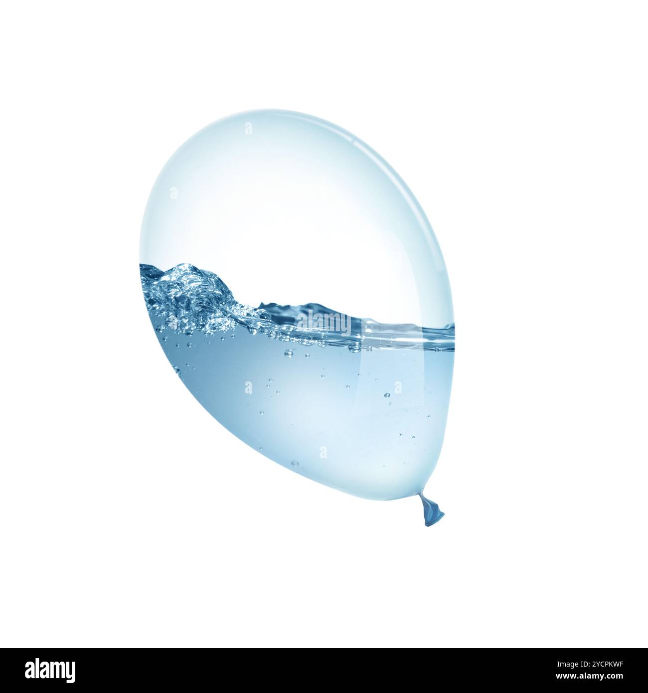 Balloon with water inside on white background Stock Photo - Alamy