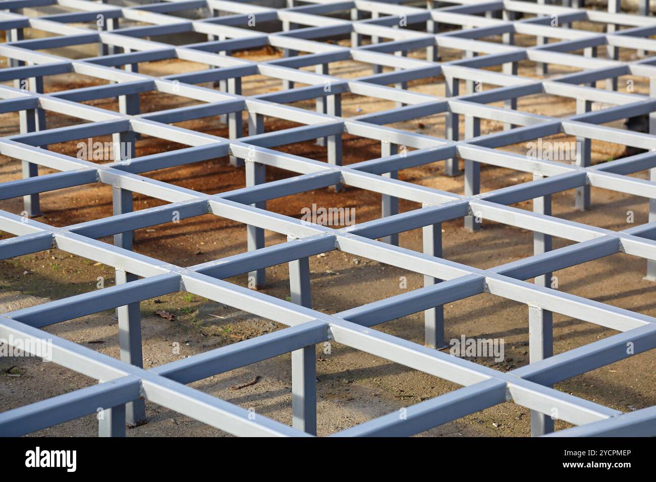 Raised Steel Floor Structure System Stock Photo - Alamy
