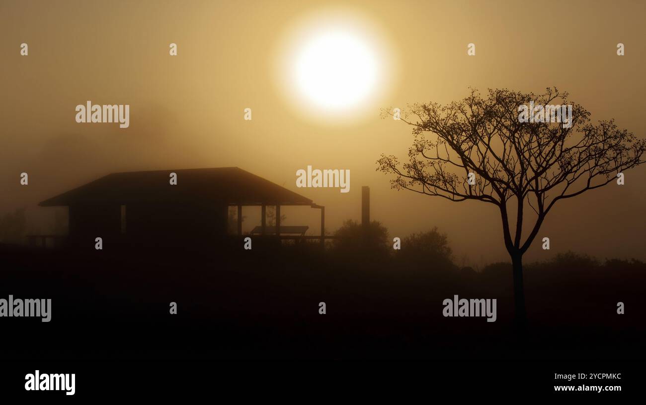 Landscape misty morning sunrise hi-res stock photography and images - Alamy