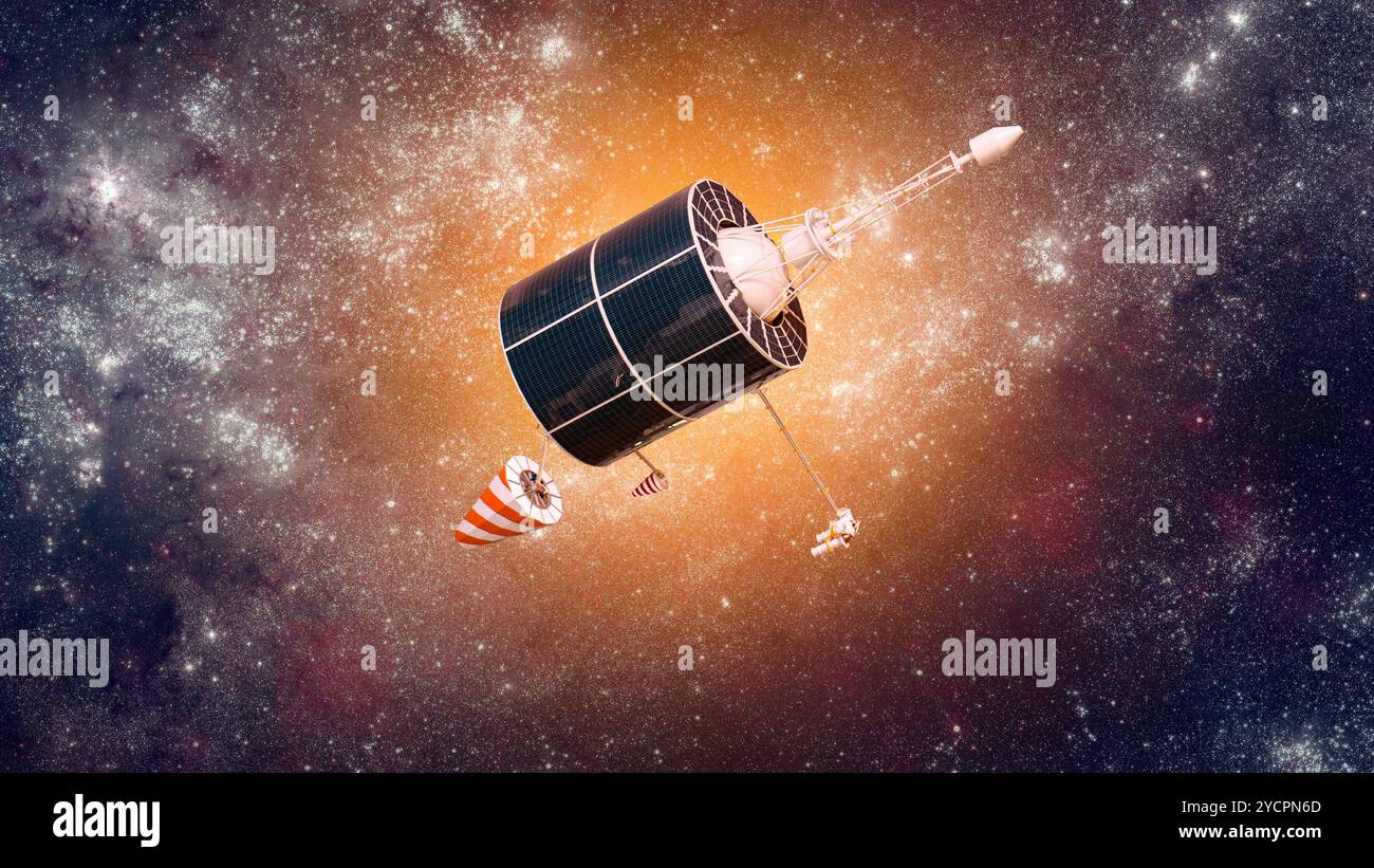 Satellite orbiting planet hi-res stock photography and images - Alamy
