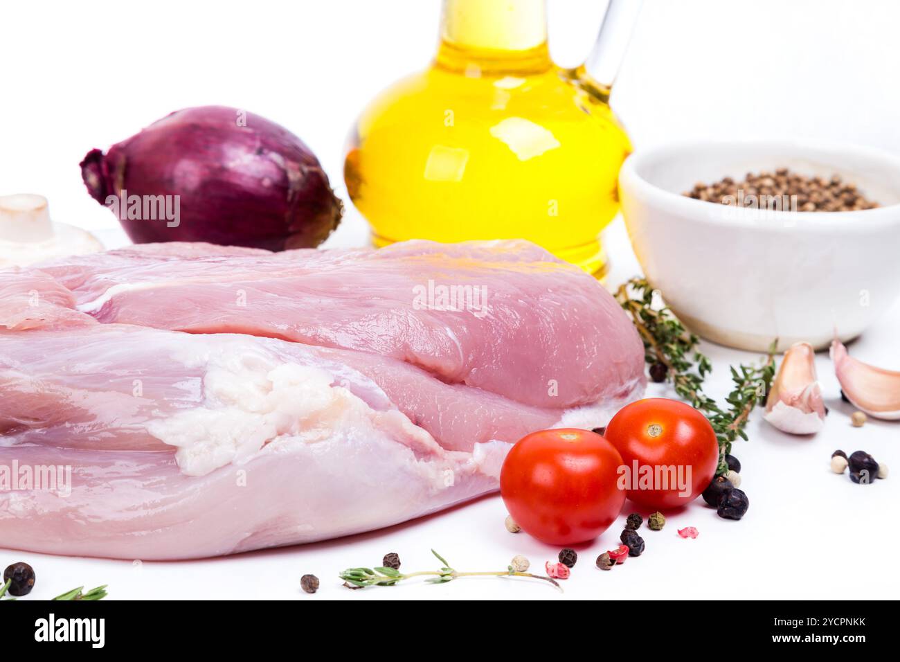 Uncooked raw turkey fillet hi-res stock photography and images - Alamy