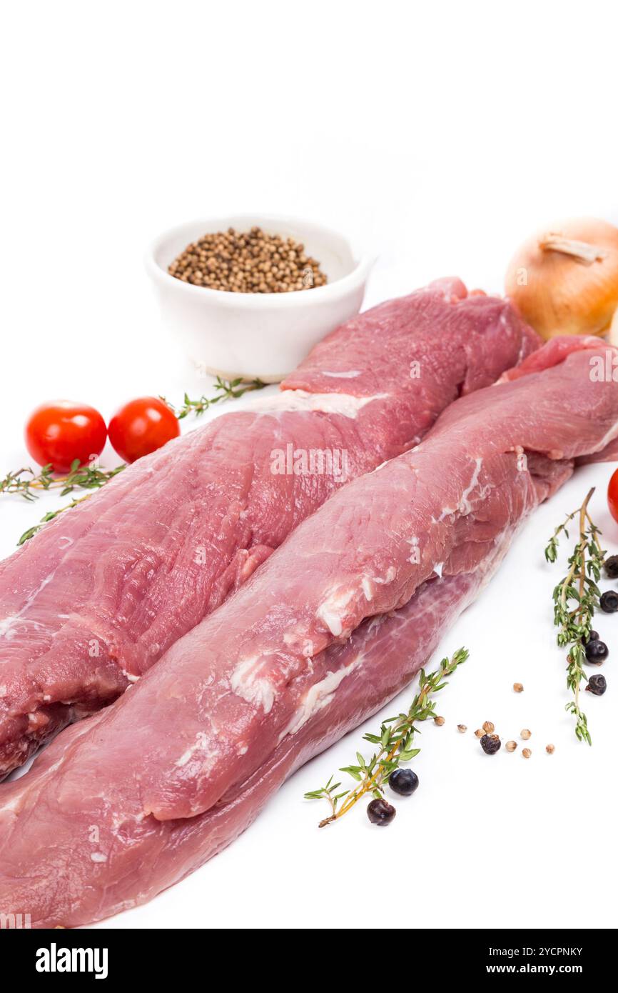 Uncooked pork loin fillet hi-res stock photography and images - Alamy