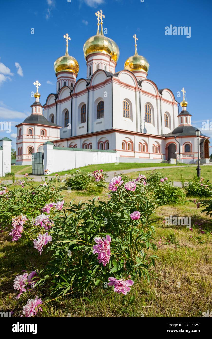 Decorative flowers on the background Cathedral of the Assumption of the ...