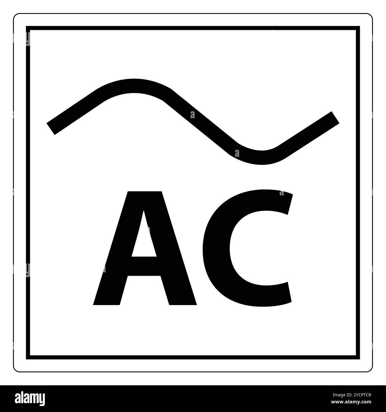 This image features a clean and simple alternating current symbol ...