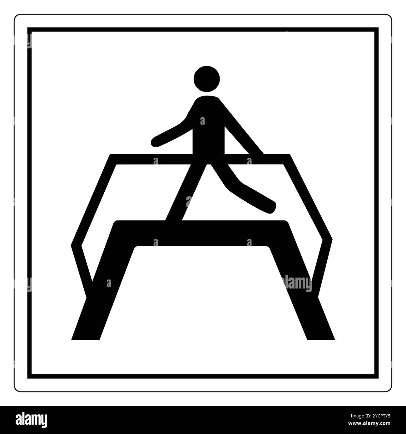 This simple icon illustrates a pedestrian walking, symbolizing safety ...