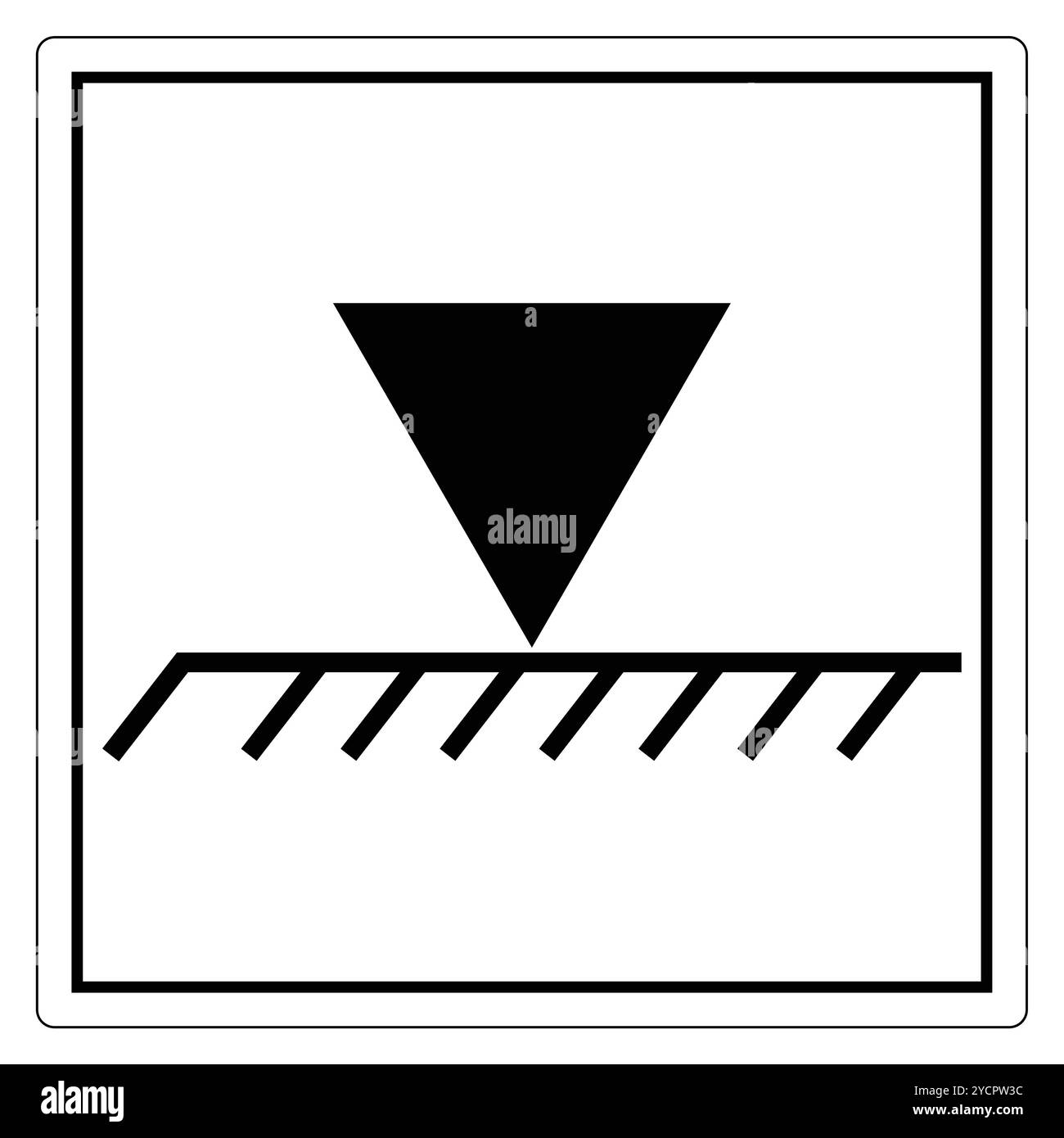 This image features a safety warning symbol indicating caution during ...