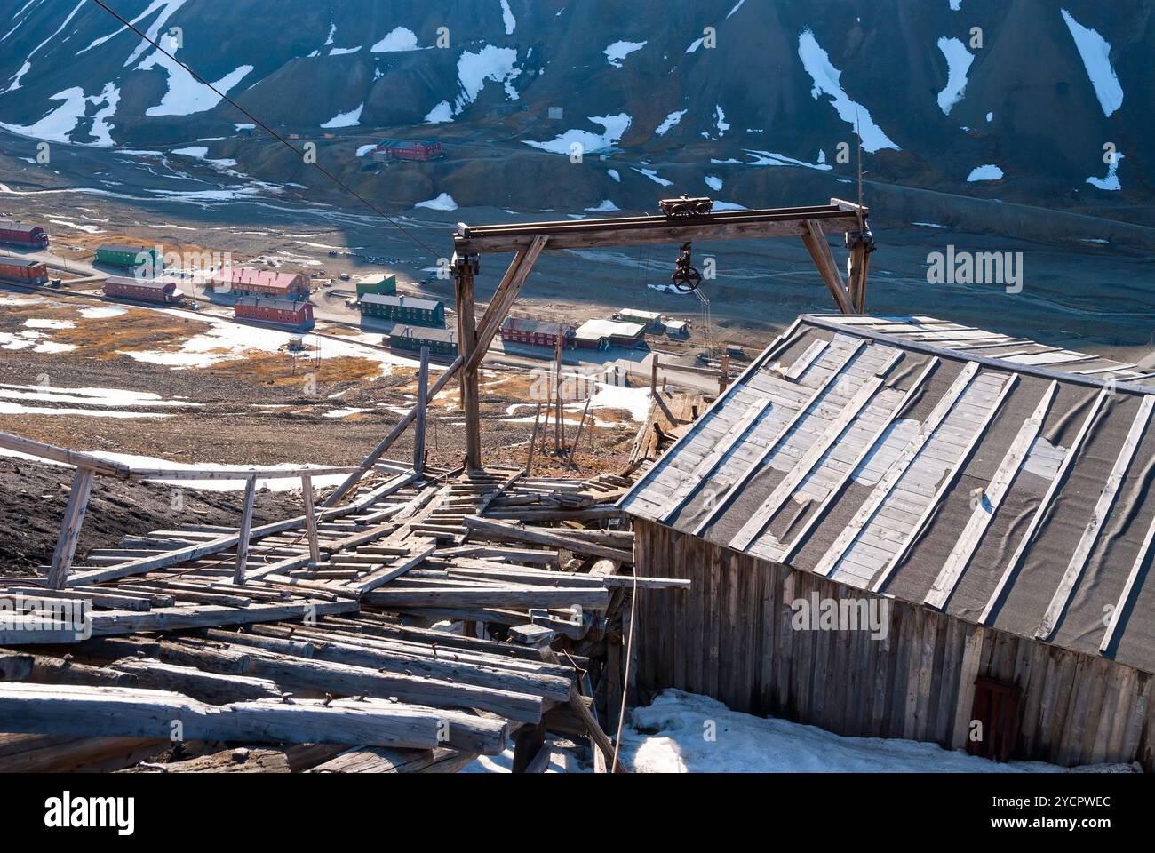 Abanodoned coal mine station in Longyearbyen, Svalbard Stock Photo - Alamy