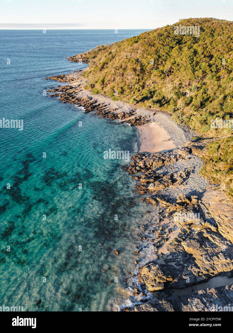 Aerial footage over Noosa Heads, Noosa National park Queensland ...