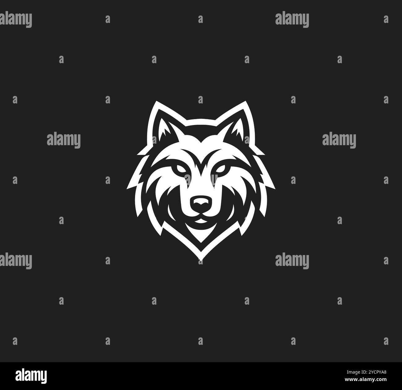 Wolf head Creative vector design template Stock Vector Image & Art - Alamy