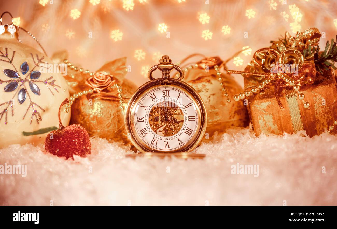 Christmas pocket watch Stock Photo - Alamy