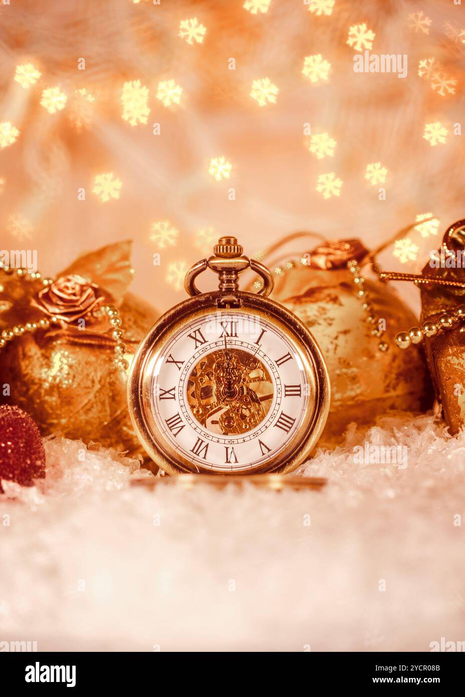 Christmas pocket watch still life Stock Photo - Alamy