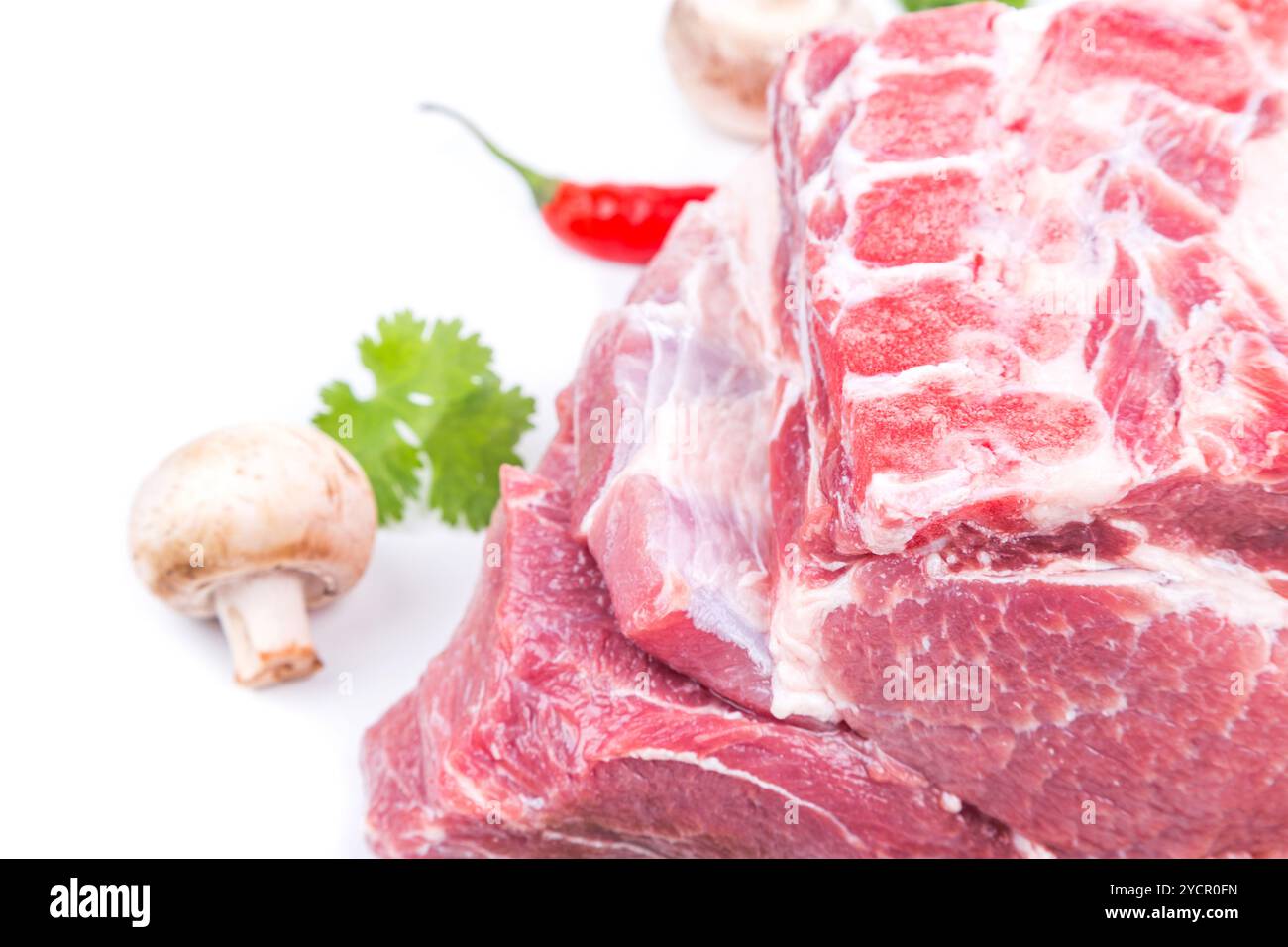 Meat piece on white hi-res stock photography and images - Alamy
