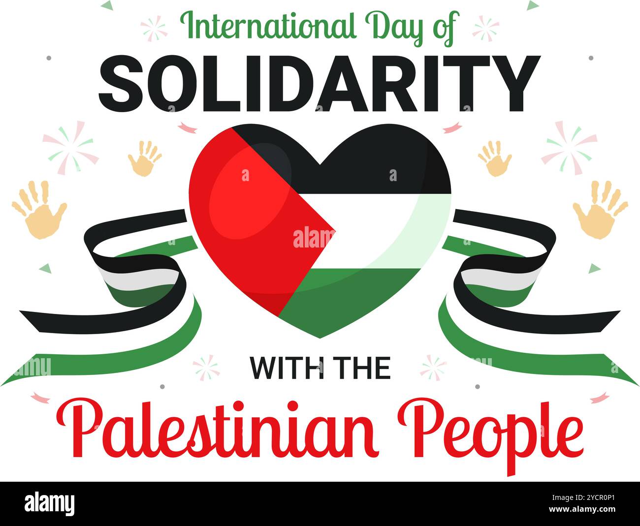 International Day of Solidarity with the Palestinian People Vector ...