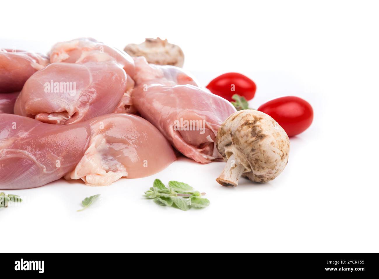 Raw fillet carcasses of chickens from on side Stock Photo - Alamy