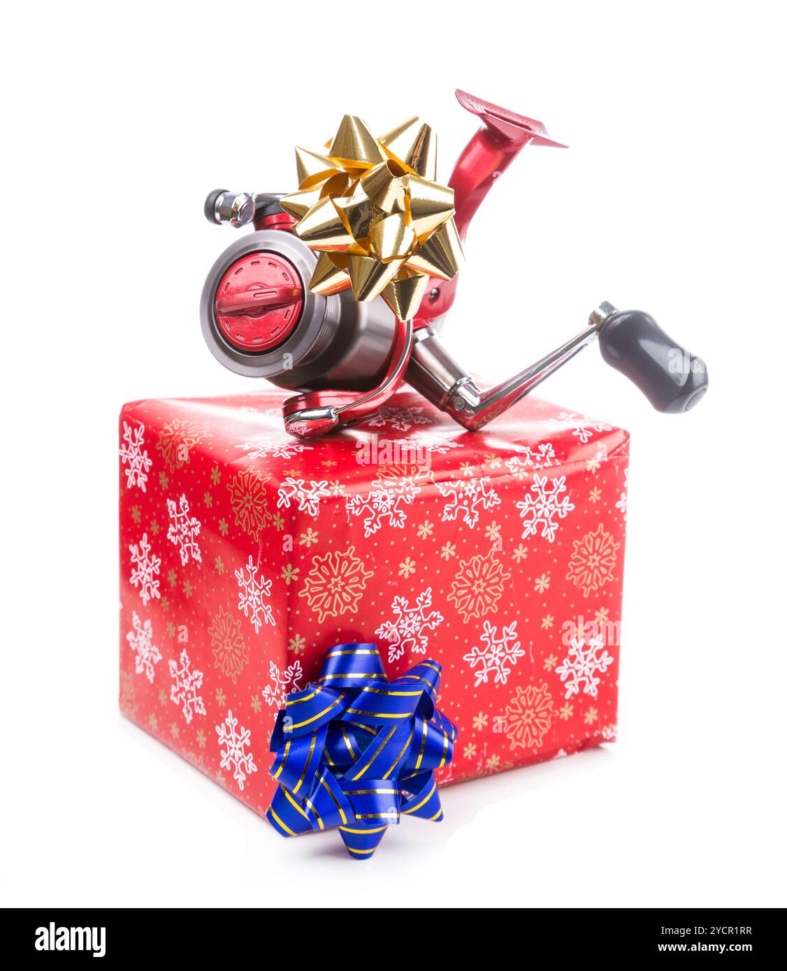 Christmas composition in blue Cut Out Stock Images & Pictures - Alamy