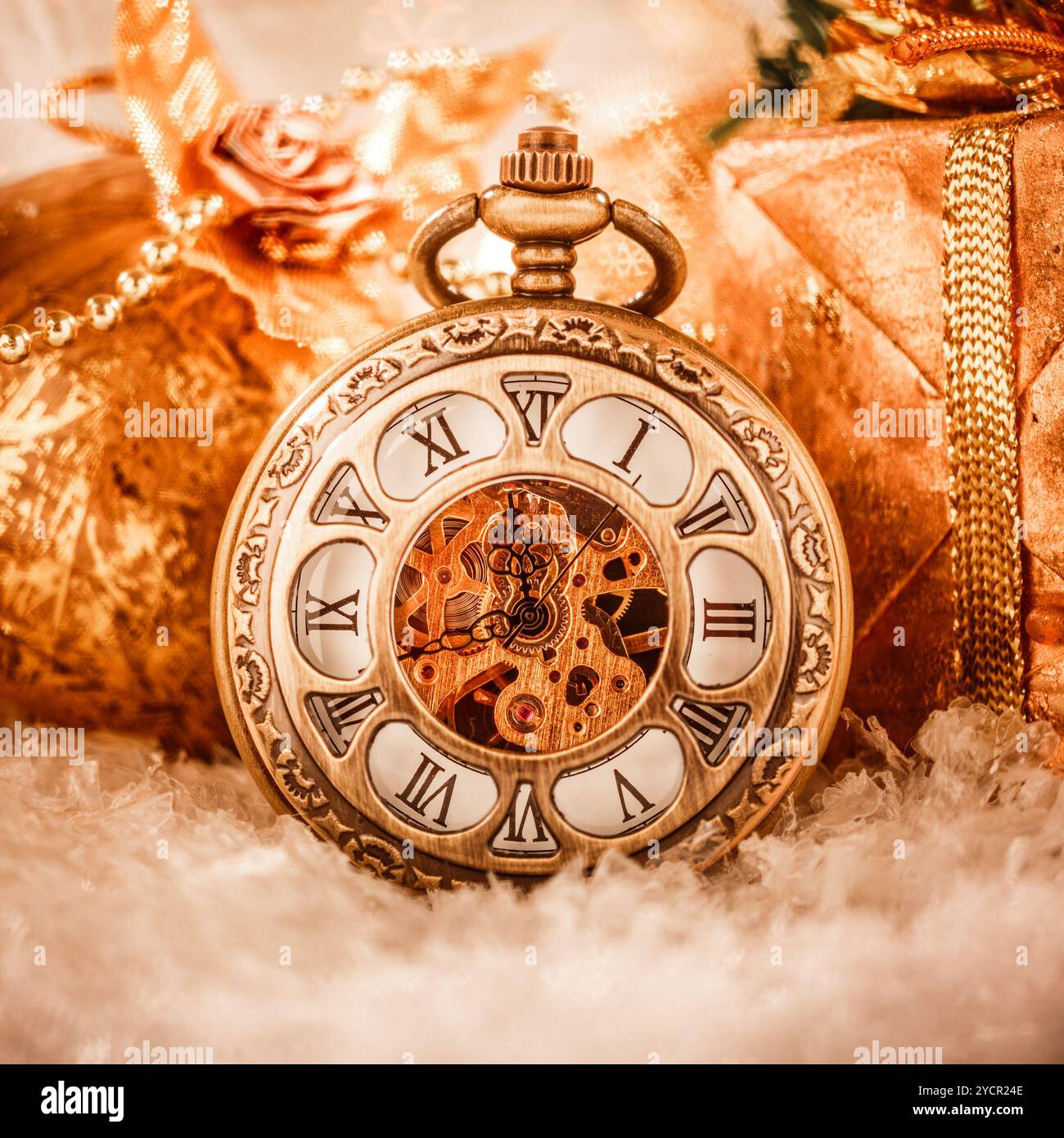 Christmas pocket watch Stock Photo - Alamy