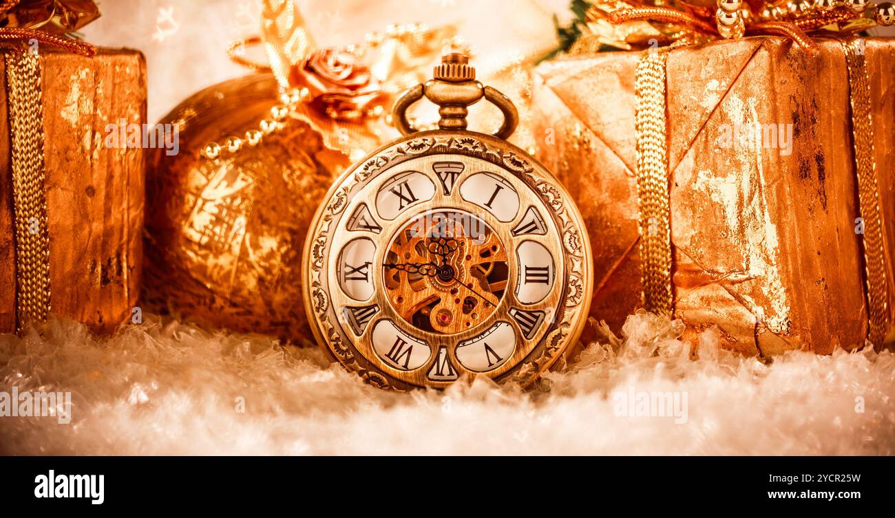 Christmas pocket watch Stock Photo - Alamy