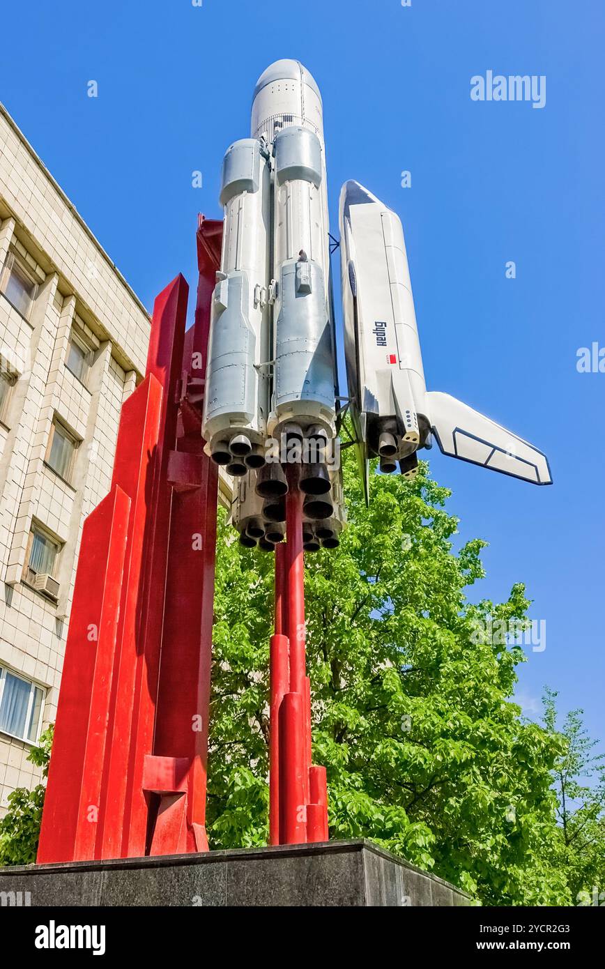 Small copy of space shuttle Buran in sunny day Stock Photo - Alamy