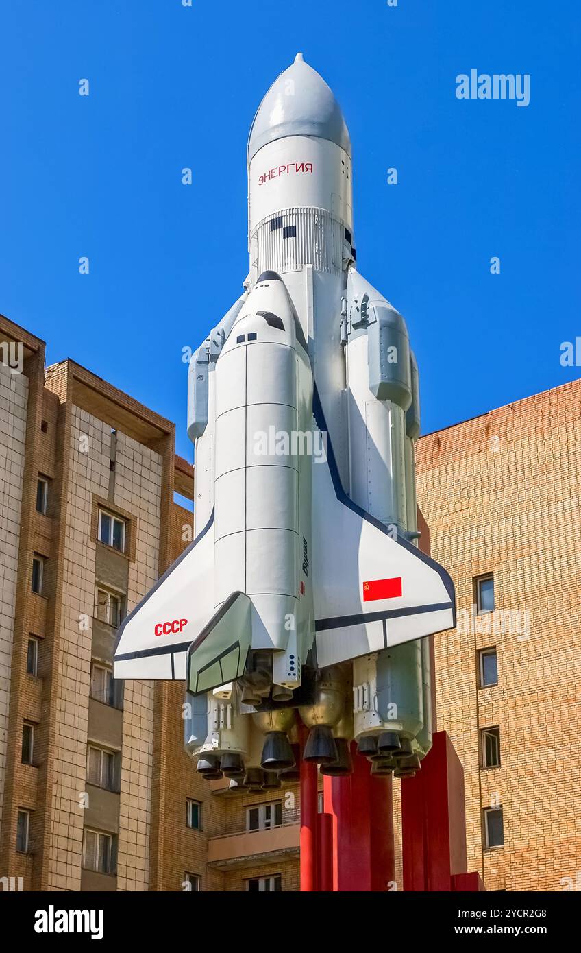 Small copy of space shuttle Buran in sunny day Stock Photo - Alamy