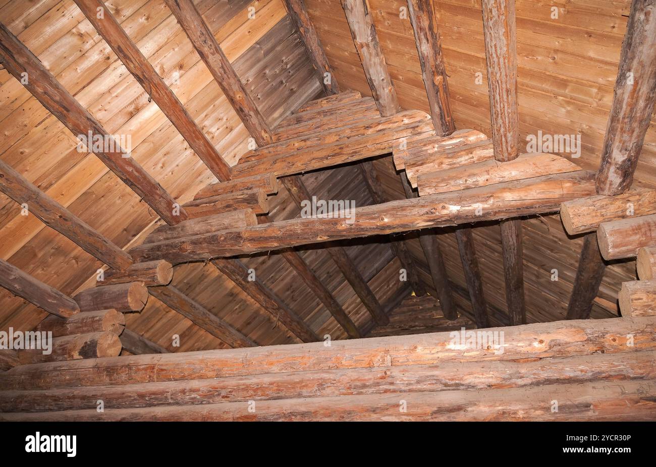 Roof structure wooden rafters in hi-res stock photography and images ...