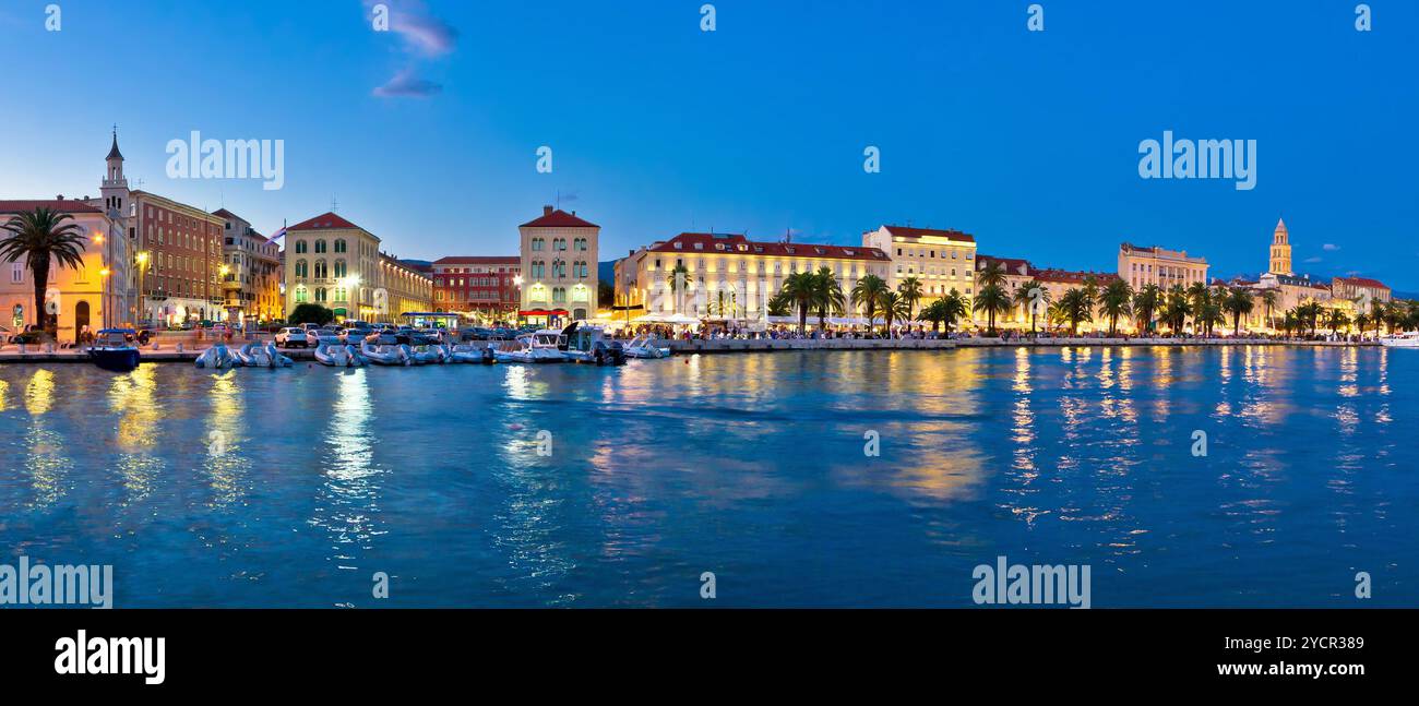 Split waterfront evening blue panorama Stock Photo - Alamy