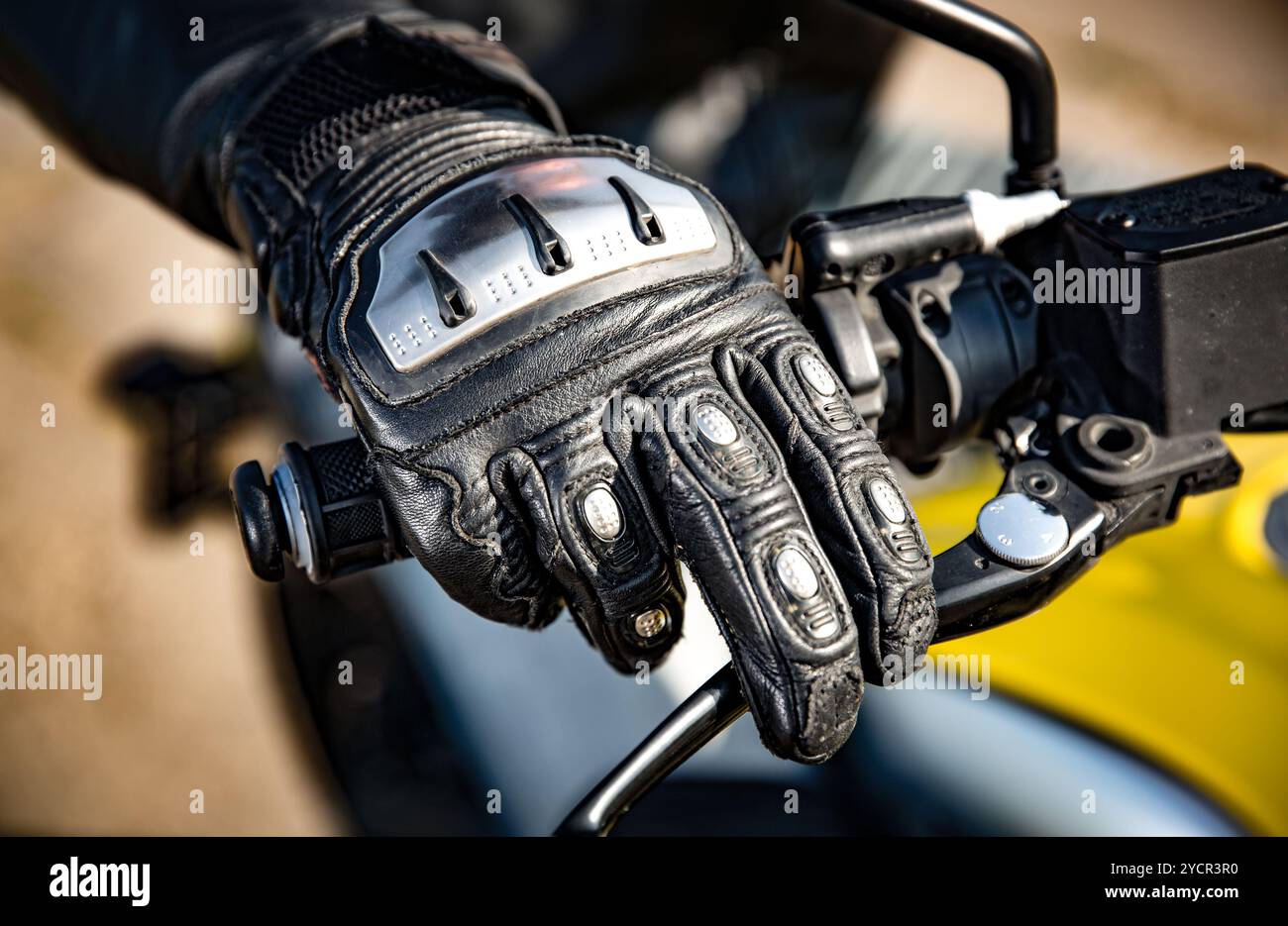 Motorcycle Racing Gloves Stock Photo - Alamy