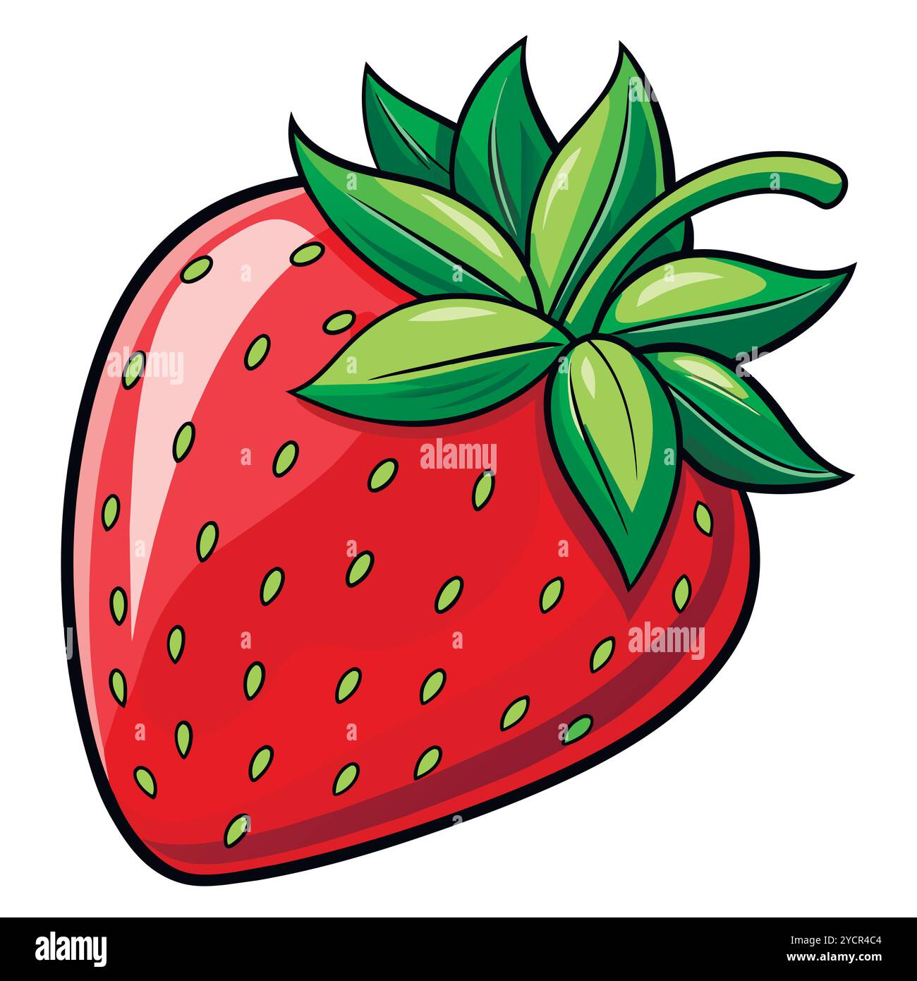 strawberry illustration for coloring book template, strawberry for kids ...