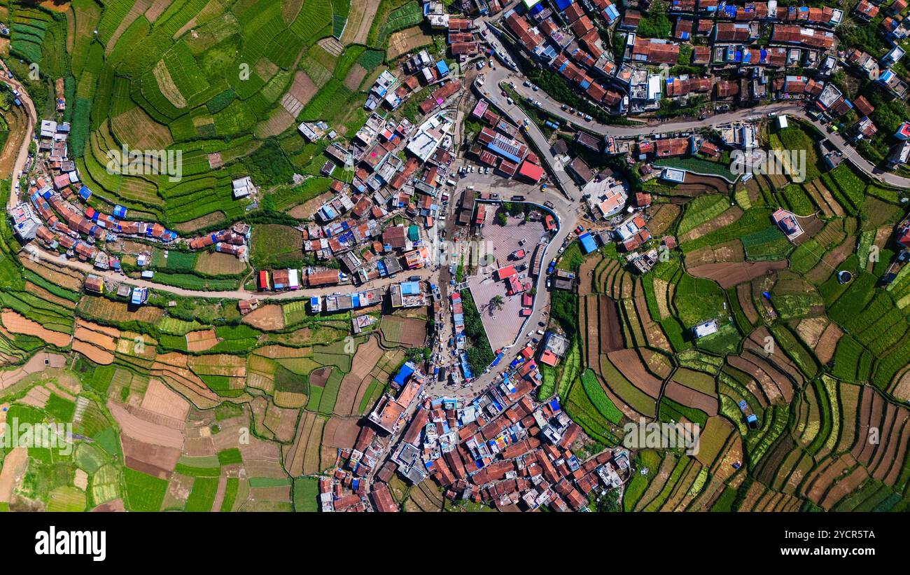 Aerial view of Poombarai village near Kodaikanal, India Stock Photo - Alamy