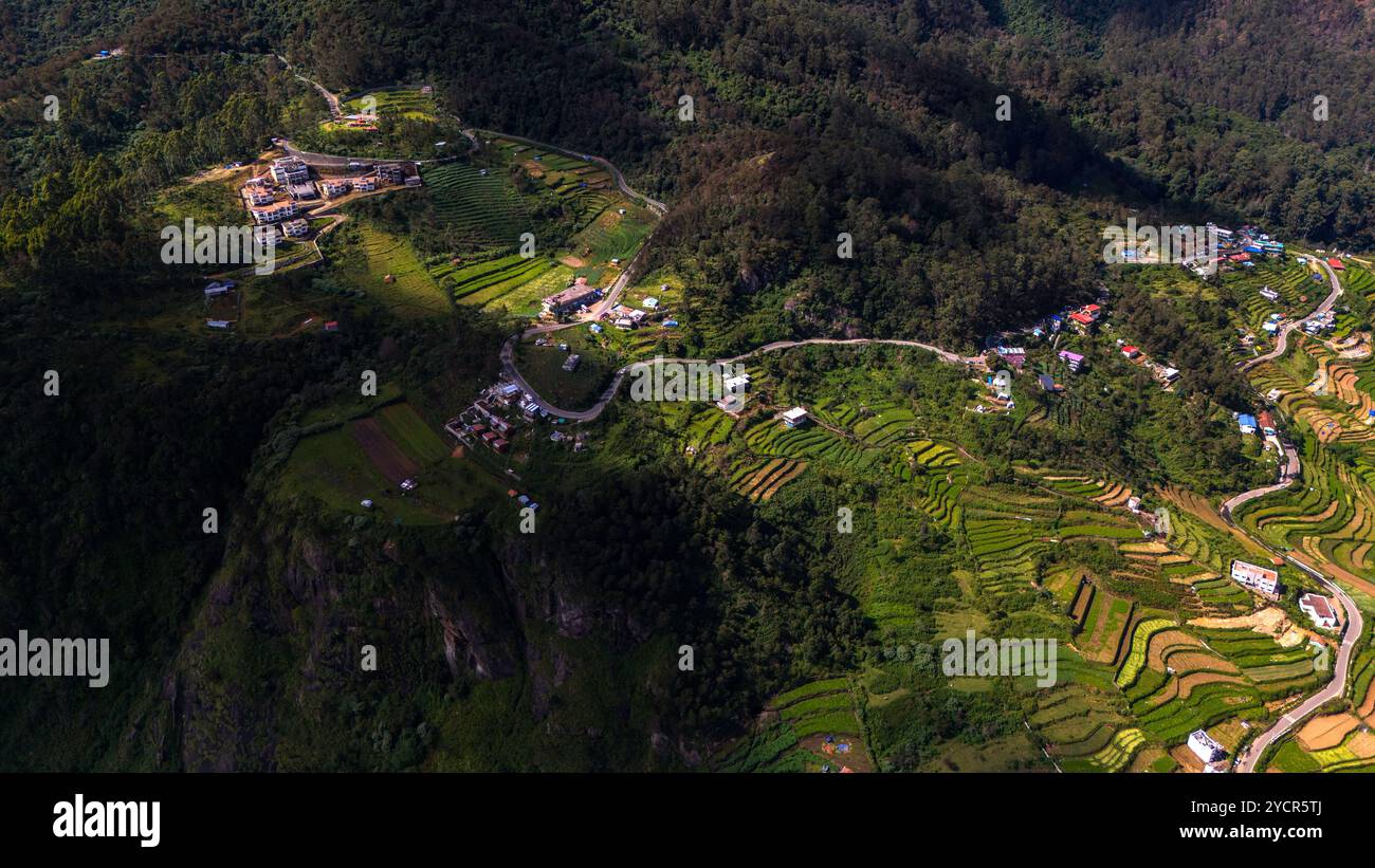 Aerial view of Poombarai village near Kodaikanal, India Stock Photo - Alamy
