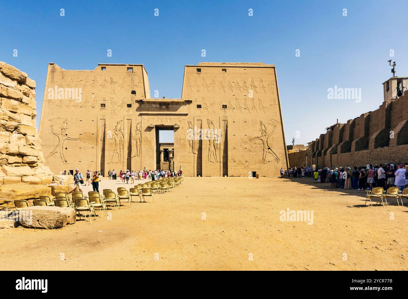 The Temple of Edfu is an ancient Egyptian temple complex on the western ...