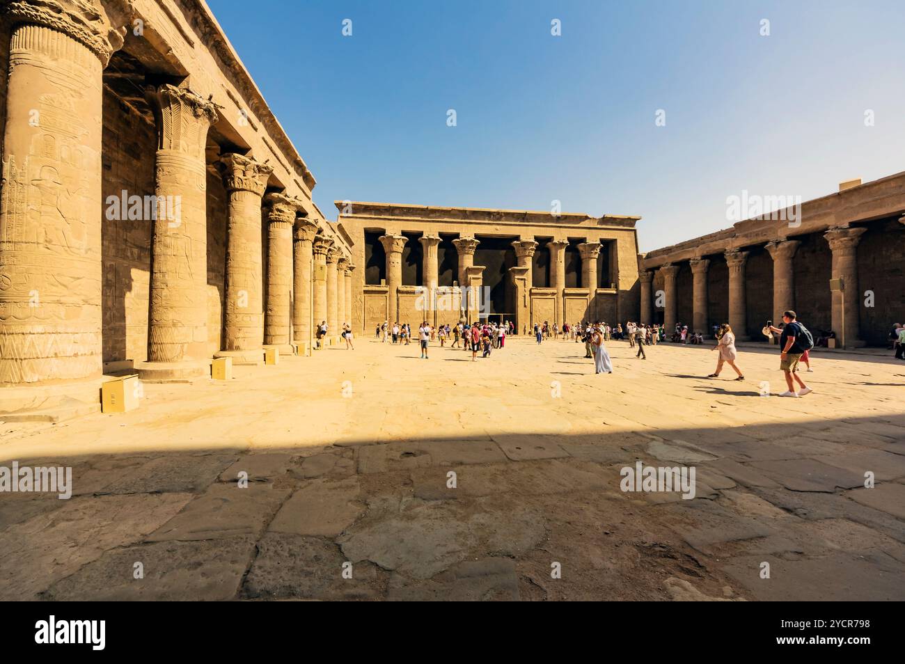 The Temple of Edfu is an ancient Egyptian temple complex on the western ...