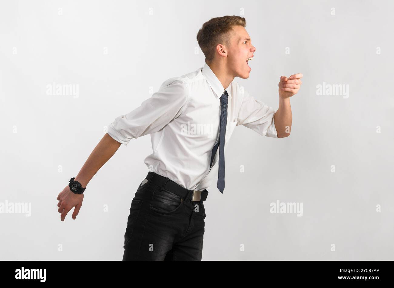 Loudly screaming hi-res stock photography and images - Alamy
