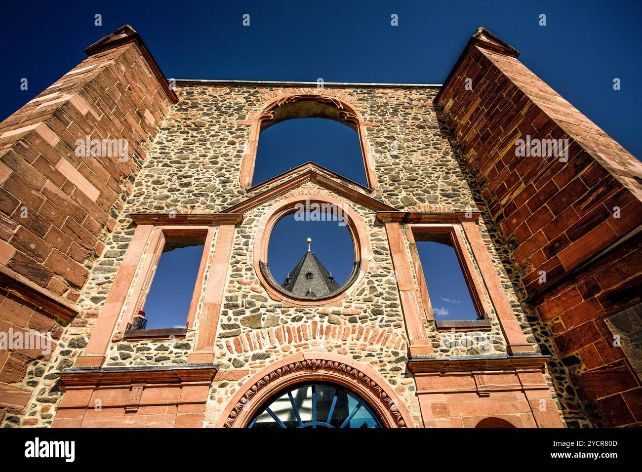Main facade of the Walloon-Dutch Church, Hanau, Hesse, Germany Stock ...
