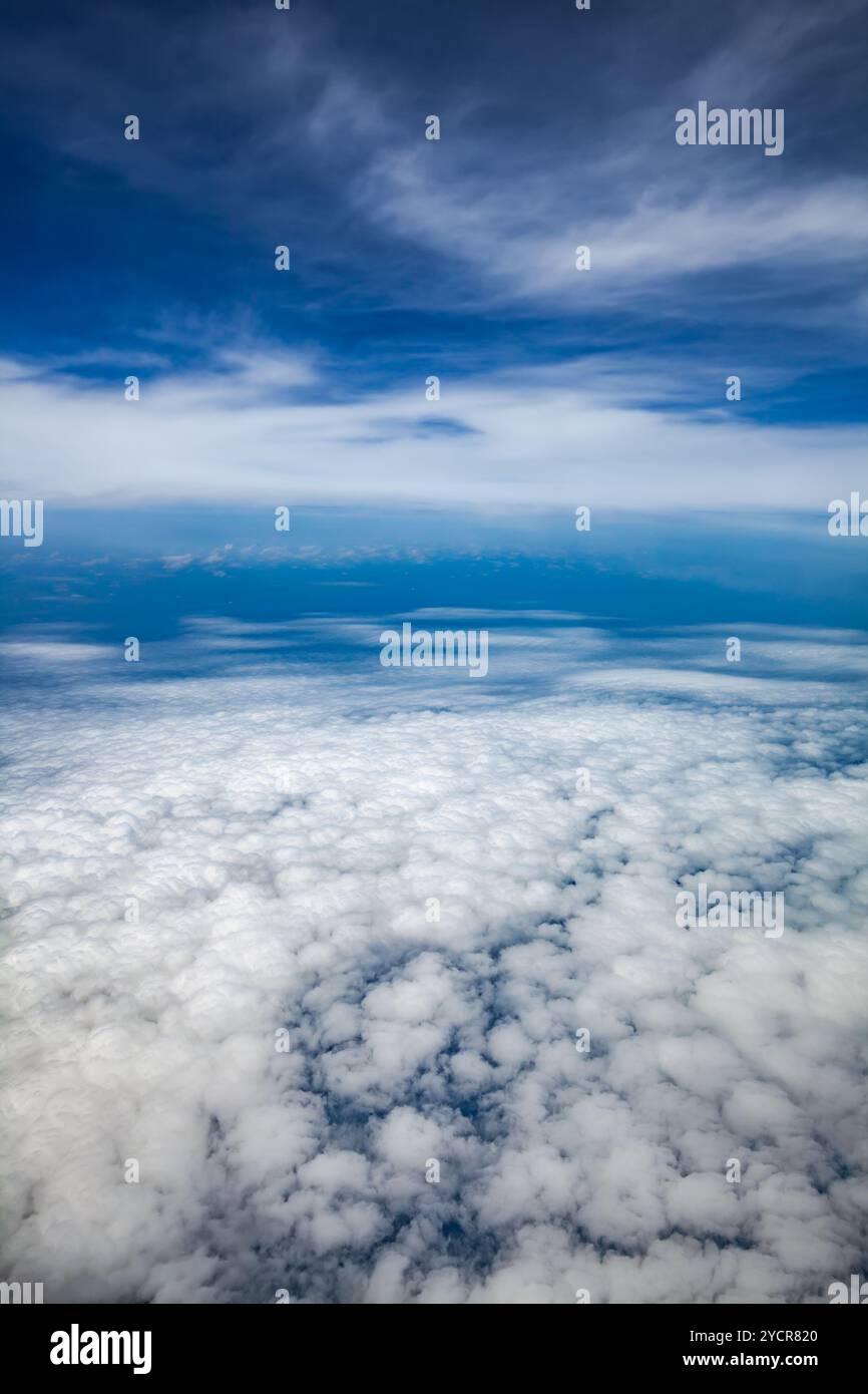 Bird's-eye view blue sky with clouds Stock Photo - Alamy