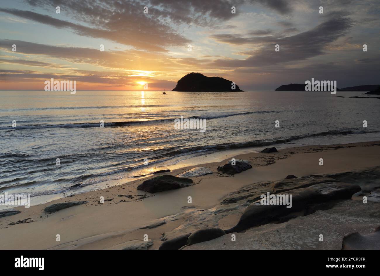 Sunrise from Middle Beach Stock Photo - Alamy