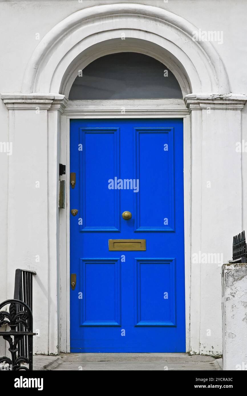 Blue Arch Door Stock Photo - Alamy