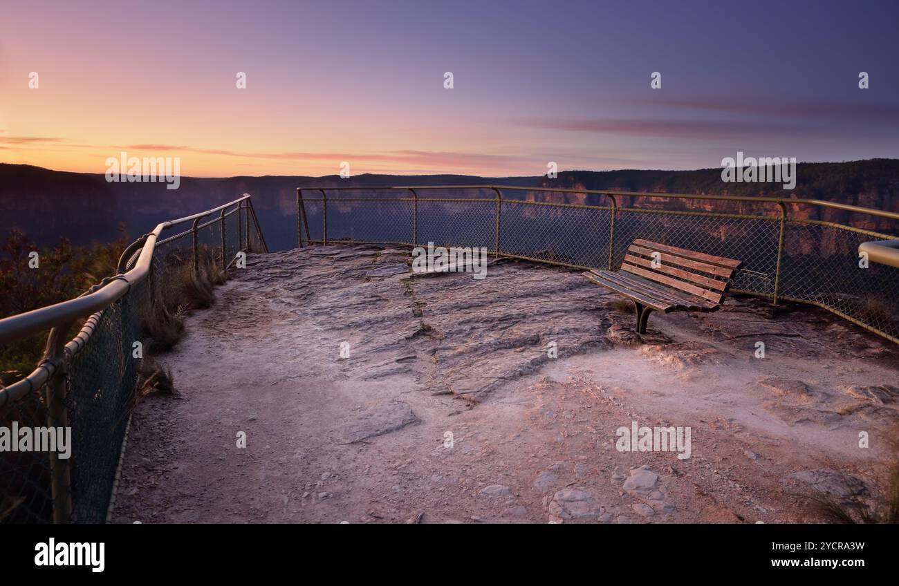 Pulpit Rock south views Blue Mountains Australia Stock Photo - Alamy