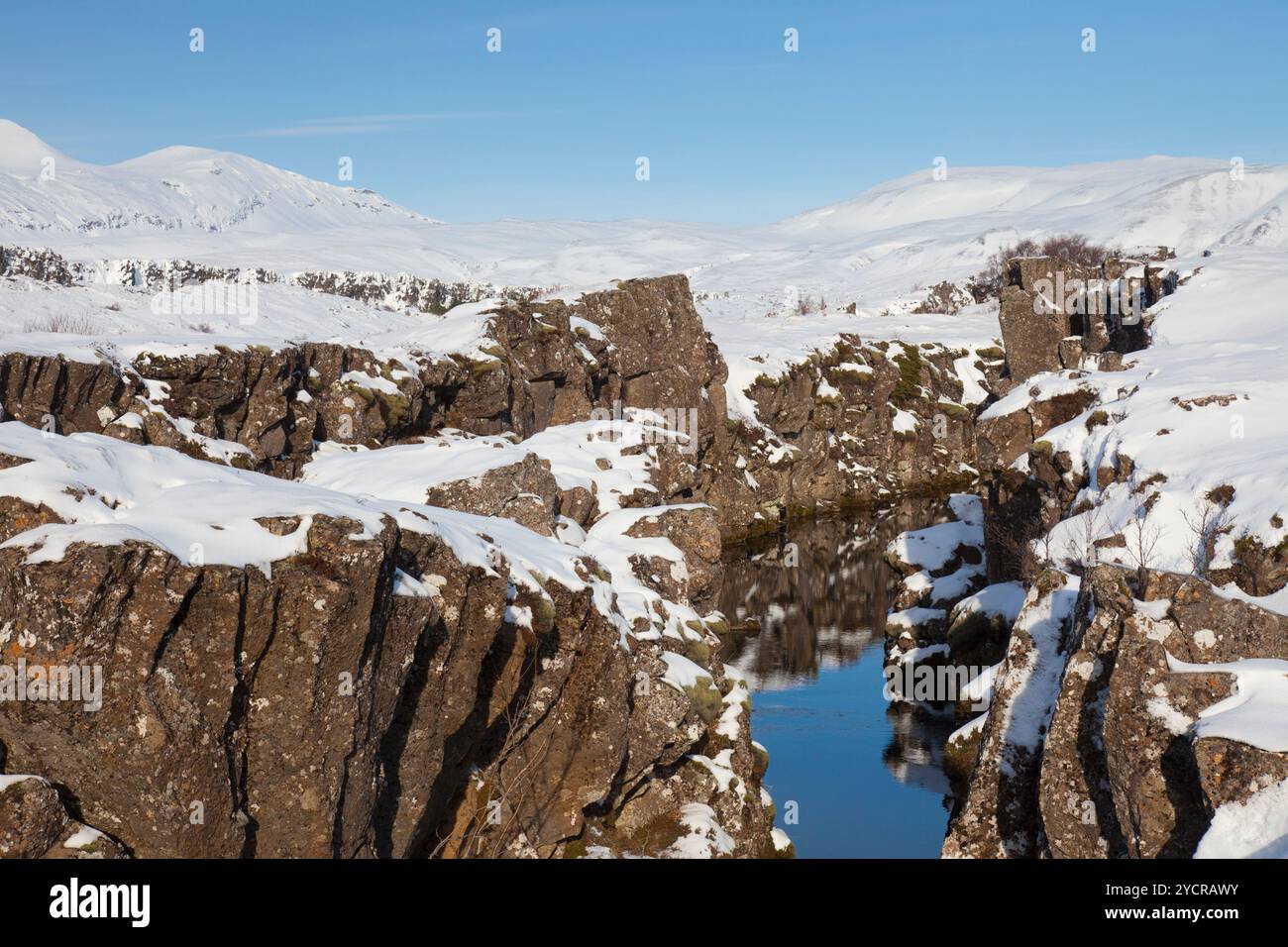 Nikulasargja fissure, Thingvellir National Park, UNESCO World Heritage ...