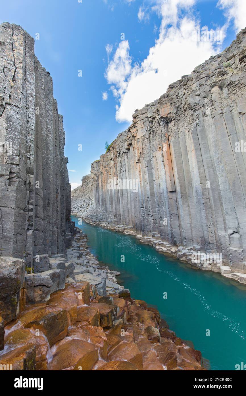 Basalt columns at Canyon Studlagil, Austurland, East Iceland, Iceland, Europe Stock Photo - Alamy