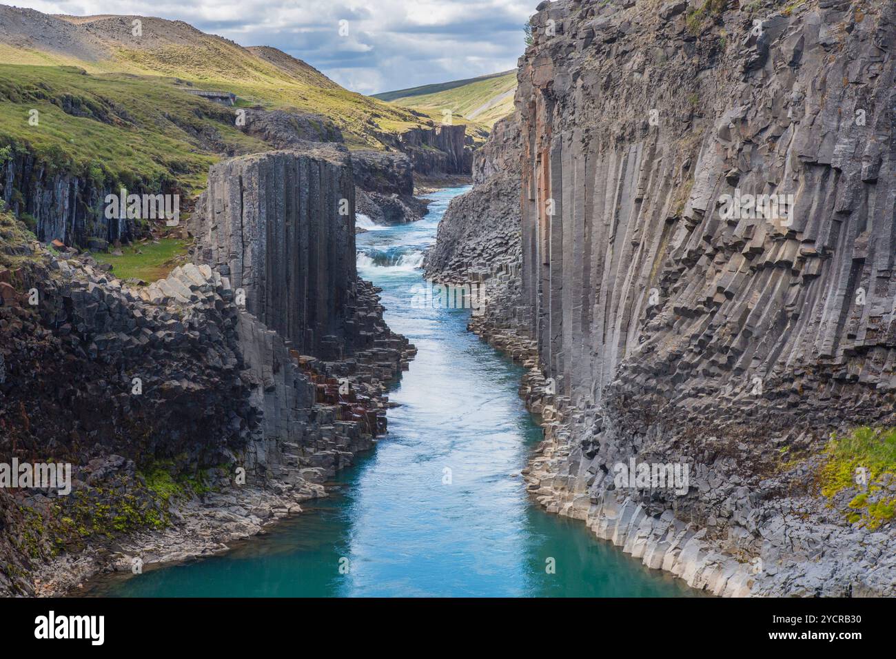 Basalt columns at Canyon Studlagil, Austurland, East Iceland, Iceland ...
