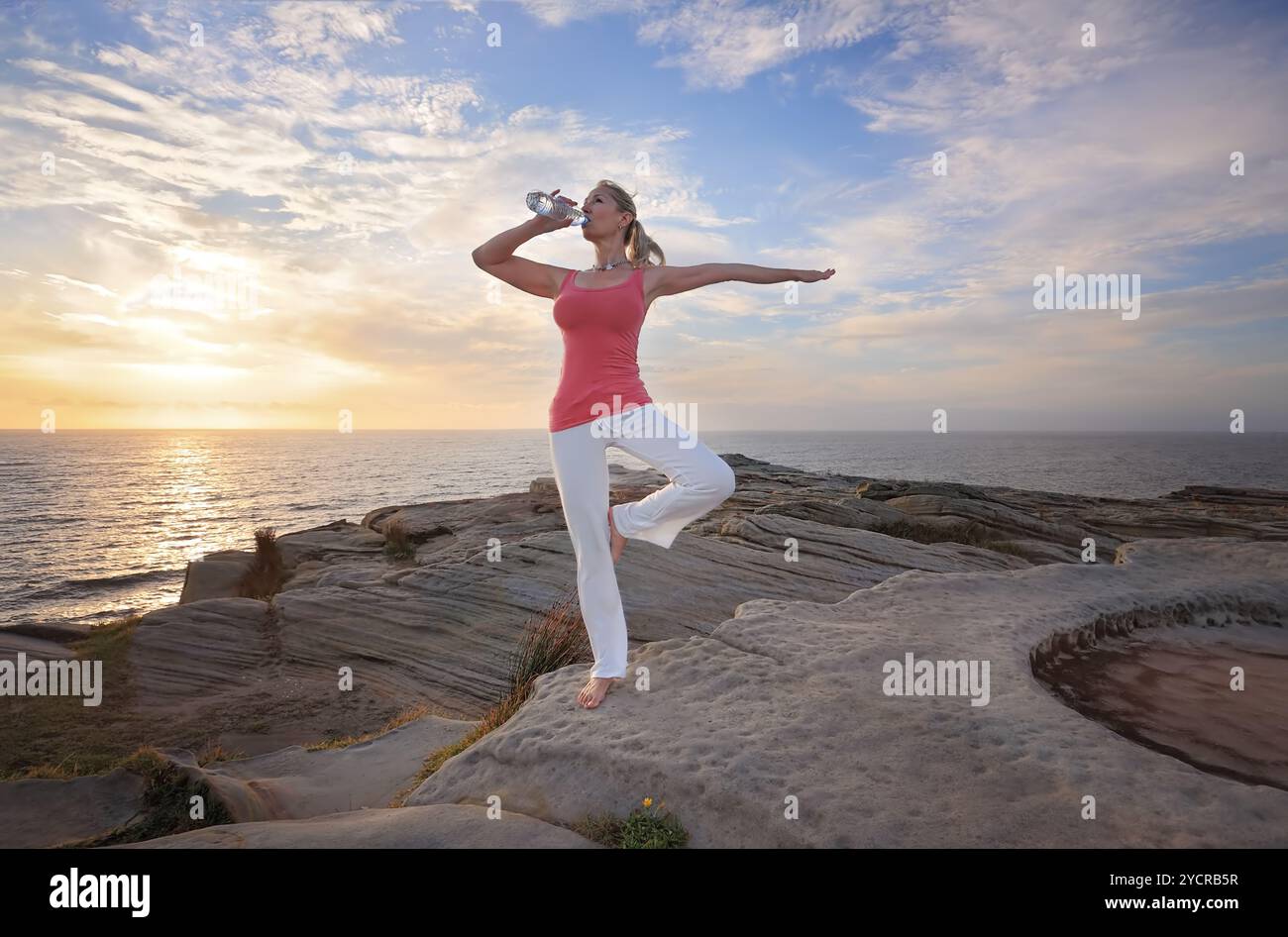 Morning hydration water balance woman hi-res stock photography and ...