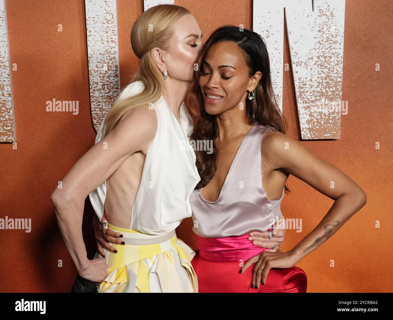 Los Angeles, USA. 23rd Oct, 2024. (L-R) Nicole Kidman and Zoe Saldana ...