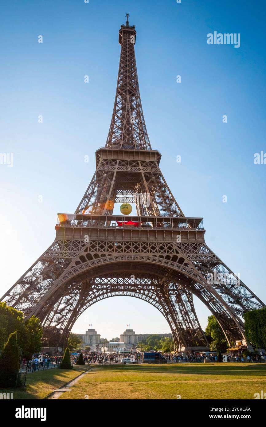 Eiffel tower with park around, Paris Stock Photo - Alamy
