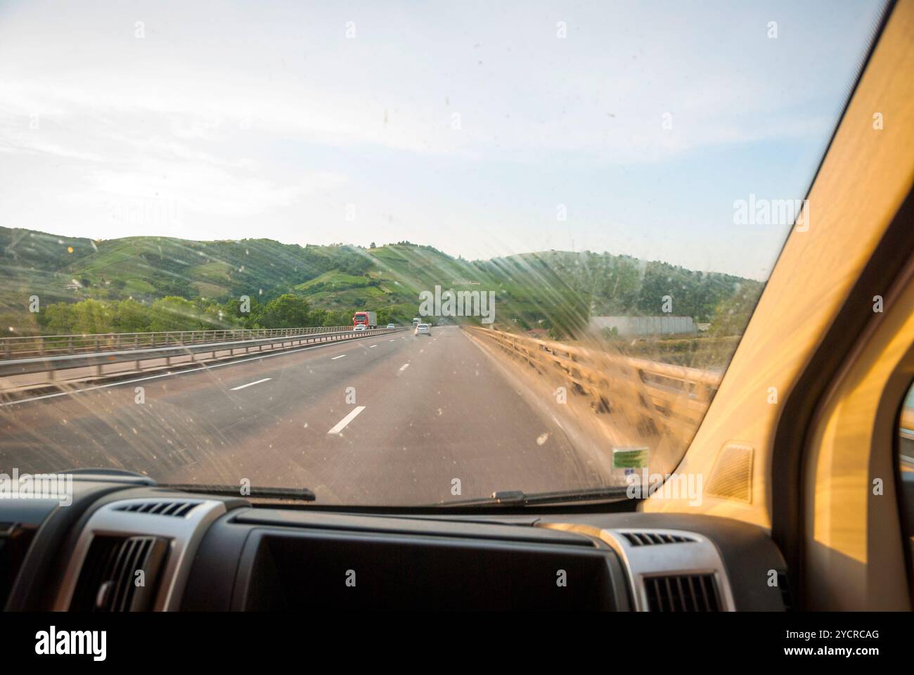 First person view from the truck Stock Photo - Alamy