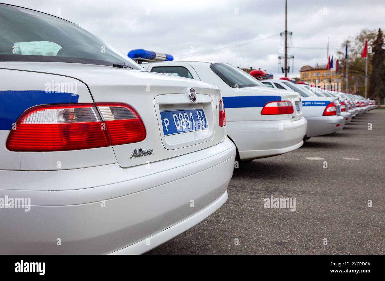 Russian police patrol in car hi-res stock photography and images - Alamy