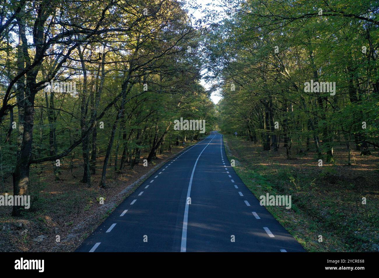 Flying over asphalt road in hi-res stock photography and images - Alamy